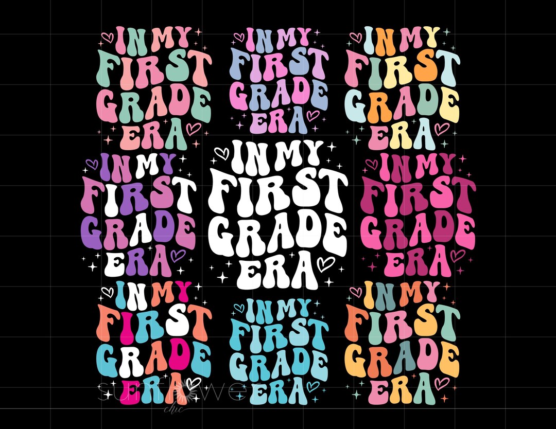In My First Grade Era SVG Bundle, Groovy Letters 1st Grade Era Shirt ...