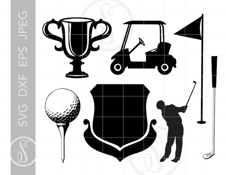 Golf Svg Cut File Clipart Downloads Golf Svg Cut Files Dxf - Etsy