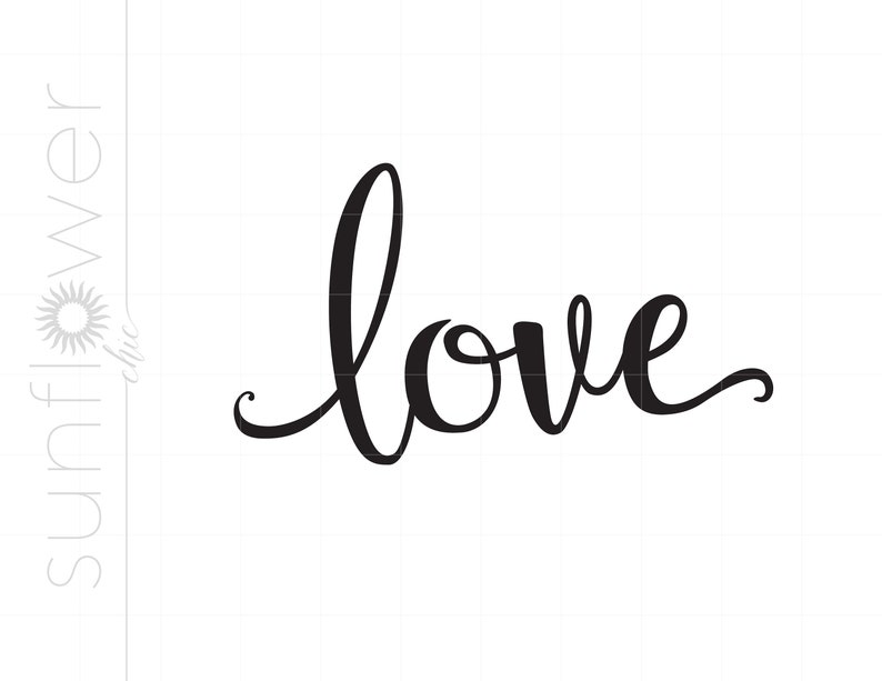 Svg Love Script Signs Love Svg File Love Svg Love Signs - Etsy