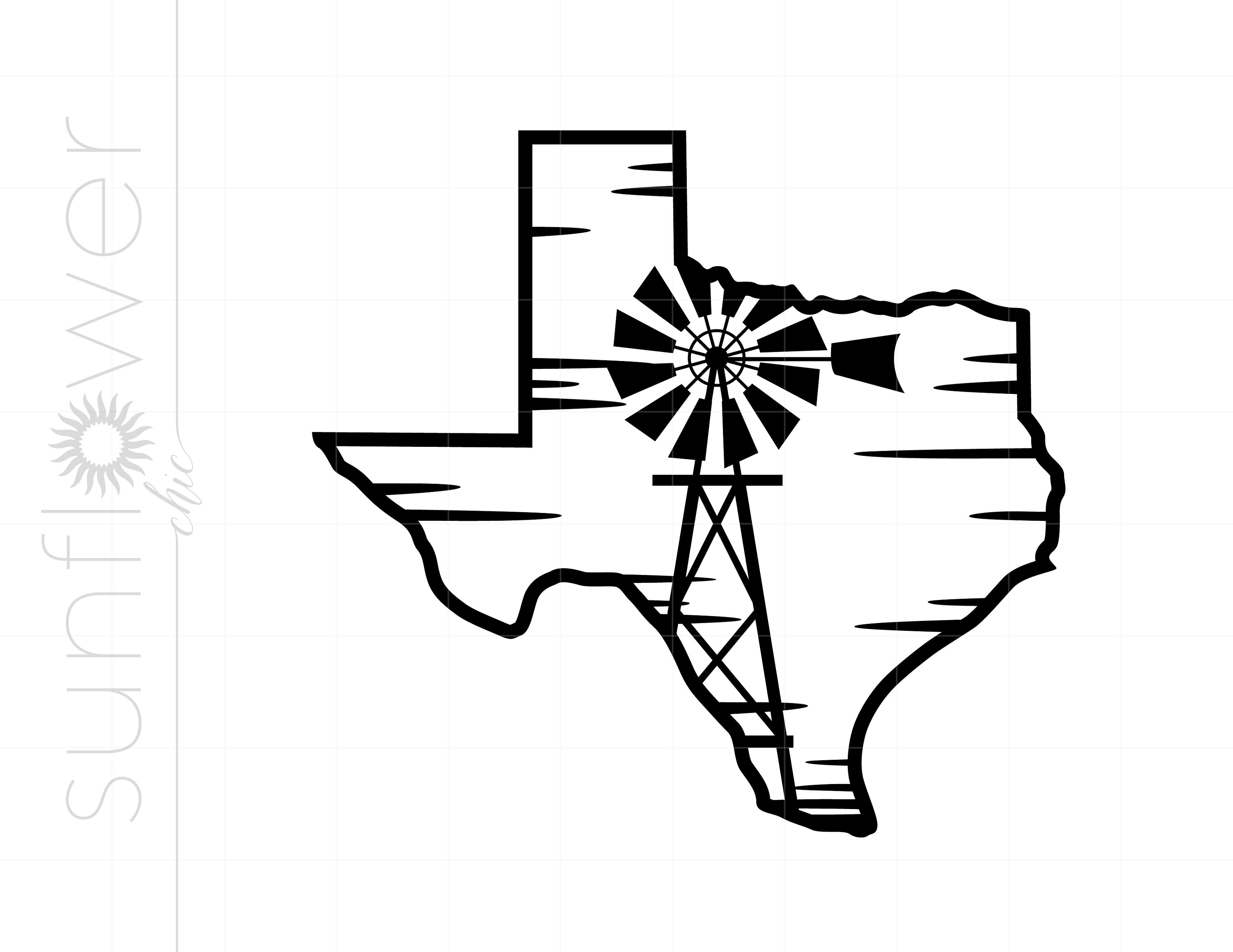 Texas Windmill Drawing