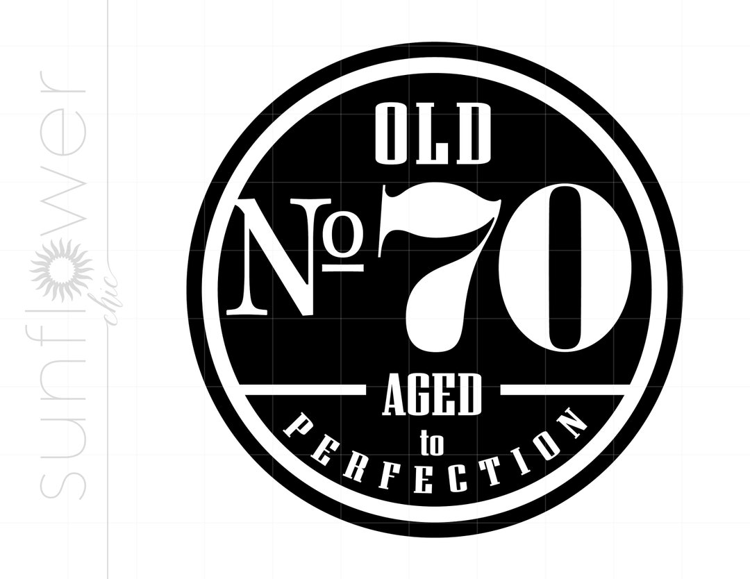Old Number 70 SVG Clipart, 70th Cut File for Cricut, Old No. 70 Aged to ...