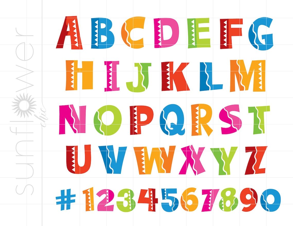 Fiesta Alphabet SVG Clipart Fiesta Letters Silhouette Cricut - Etsy Canada