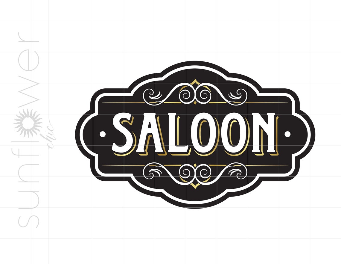 Saloon SVG Download Saloon SVG Clipart Saloon Cut File for | Etsy