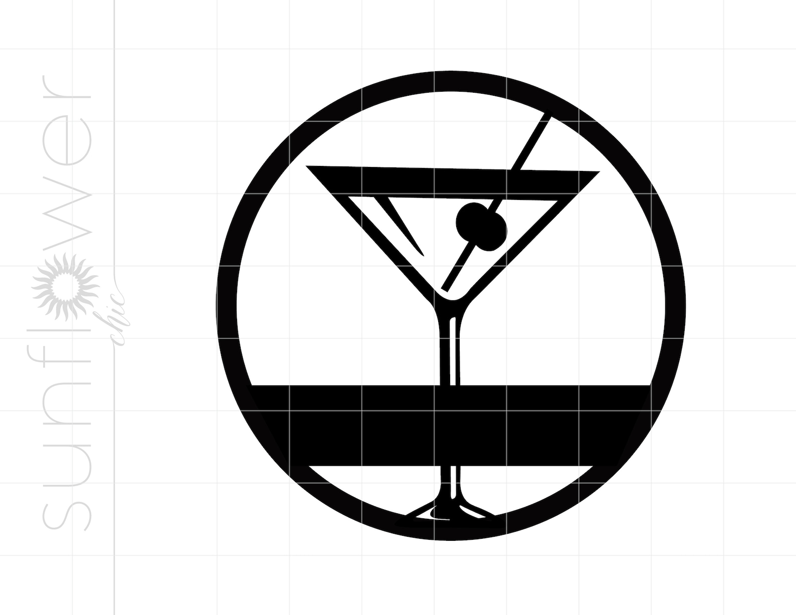 Martini Template Design SVG Martini Bar Silhouette Download | Etsy