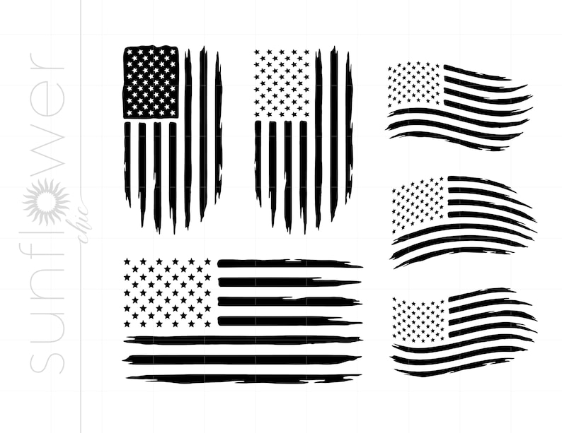 American Flag Svg Distressed US Flag Svg Cut Files - Etsy