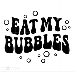 Eat My Bubbles Svg, Groovy Letters Swimming Shirt Svg, Wavy Text Art ...