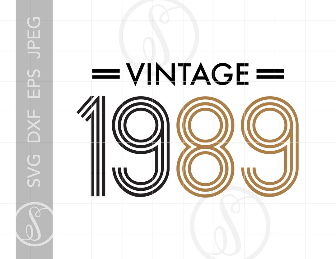 1989 Birthday SVG Vintage 1989 SVG Clipart Vintage 1989 - Etsy UK