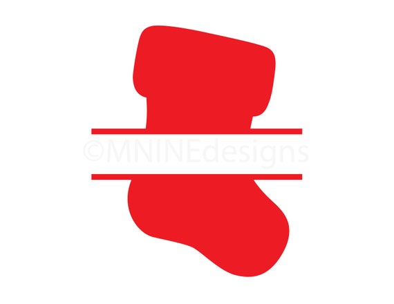 Christmas Stocking Frame SVG Stocking Split Frame Cut File | Etsy