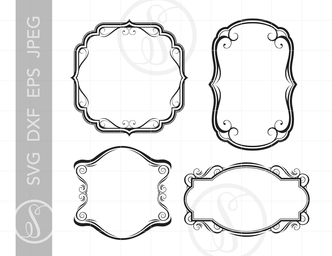 Victorian Frames SVG Dxf Eps Jpeg Frames Svg Cut Files - Etsy