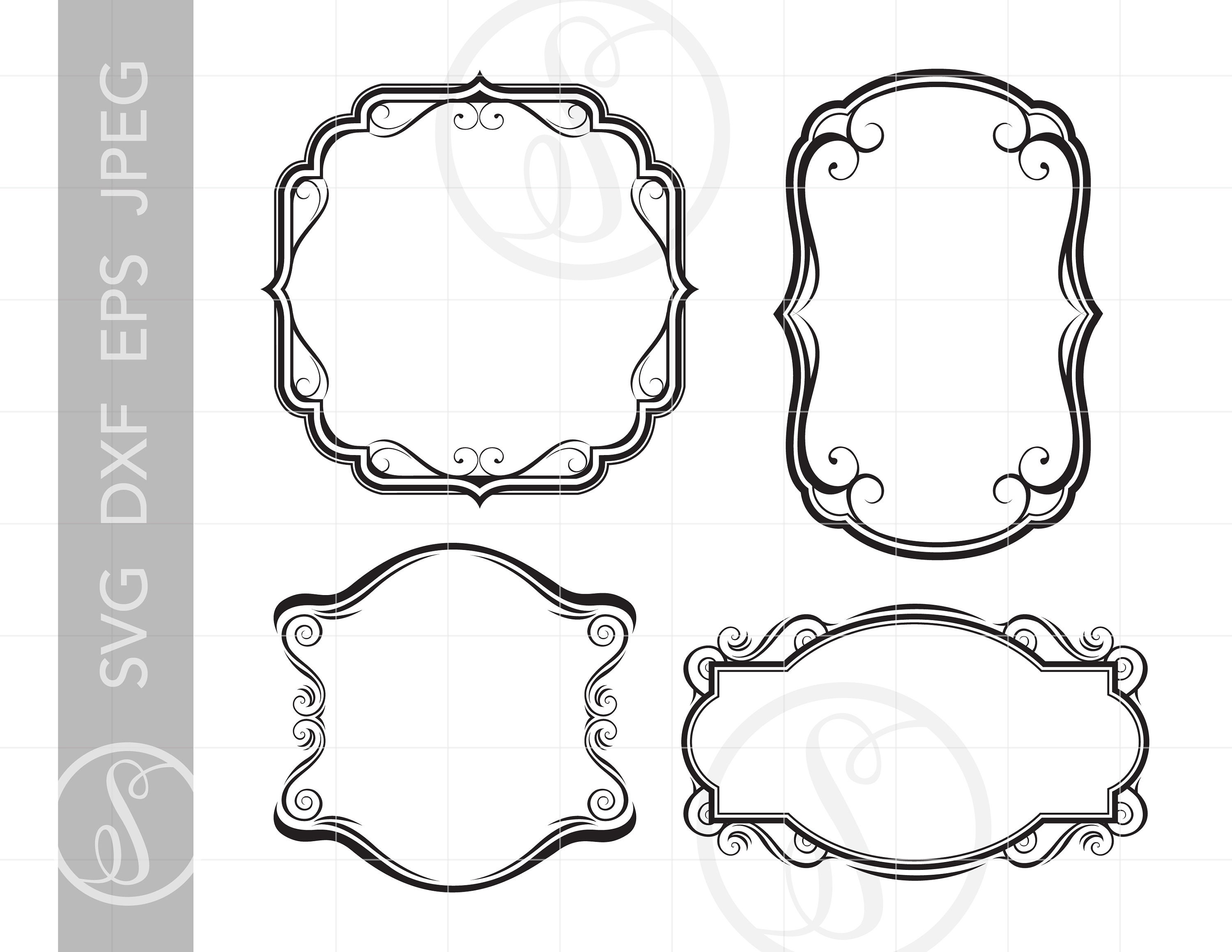 Victorian Frames SVG Dxf Eps Jpeg Frames Svg Cut Files | Etsy