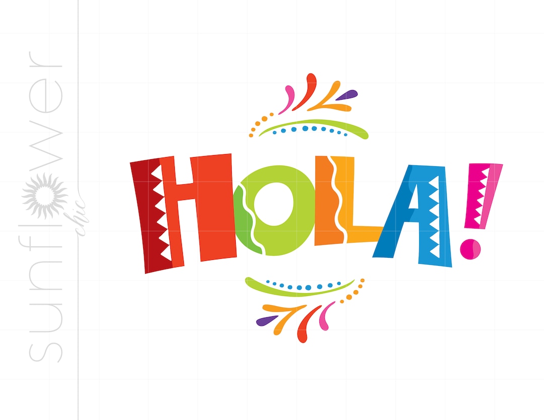 Fiesta Svg, Hola Svg Download, Fiesta Party Sign Svg Art, Hola Sign Svg ...