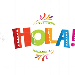 Fiesta Svg, Hola Svg Download, Fiesta Party Sign Svg Art, Hola Sign Svg ...