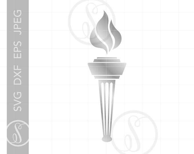 Silver Torch SVG Silver Torch Clipart Download Olympic - Etsy
