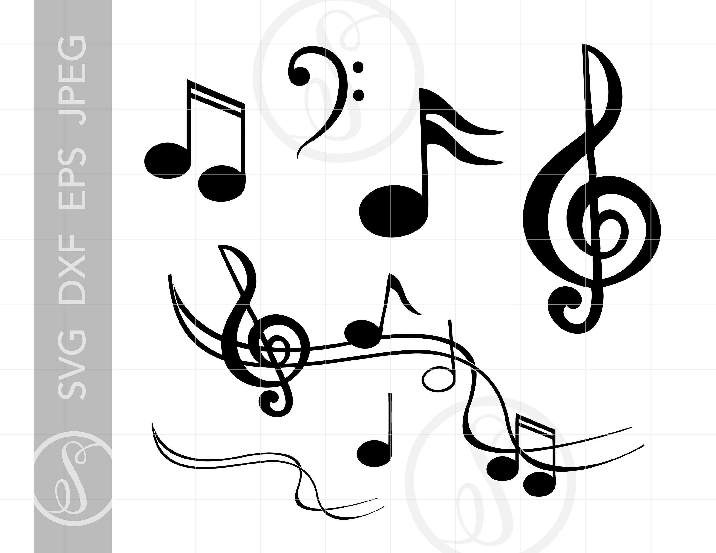 Music Svg Cut File Clipart Downloads Music Notes Svg Dxf Pdf - Etsy