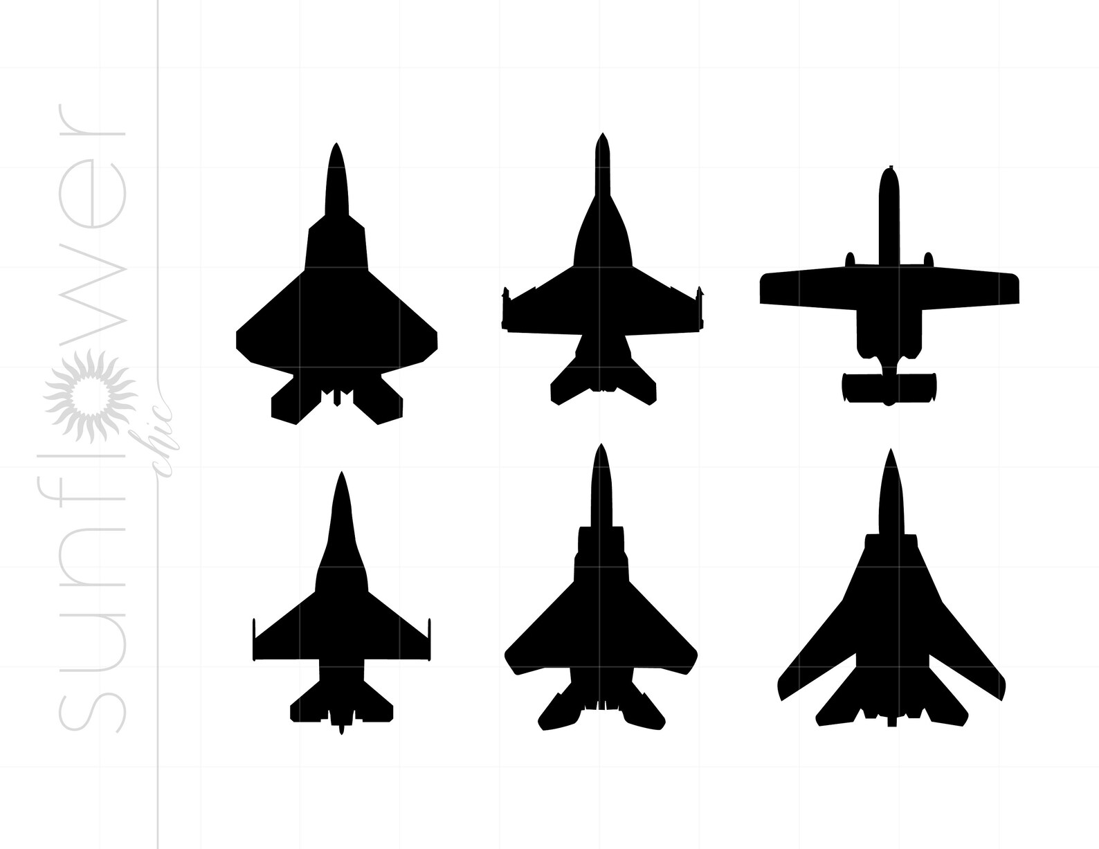 Fighter Planes SVG Download Vector Fighter Jet Silhouettes - Etsy Canada