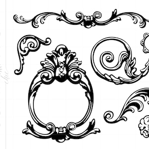 Baroque Svg, Victorian SVG Downloads, Baroque Ornaments Svg Cut Files ...