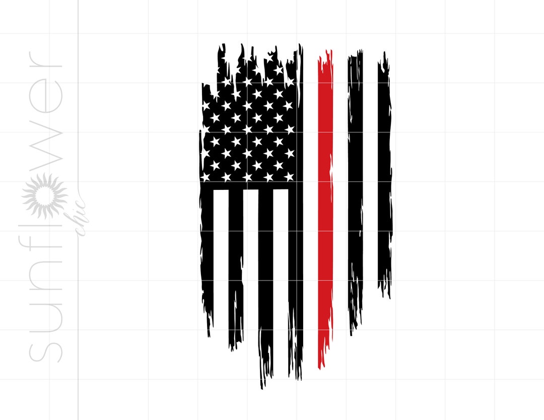 Fireman Flag Svg | Firefighter Flag Svg Cut Files | Distressed Fire ...