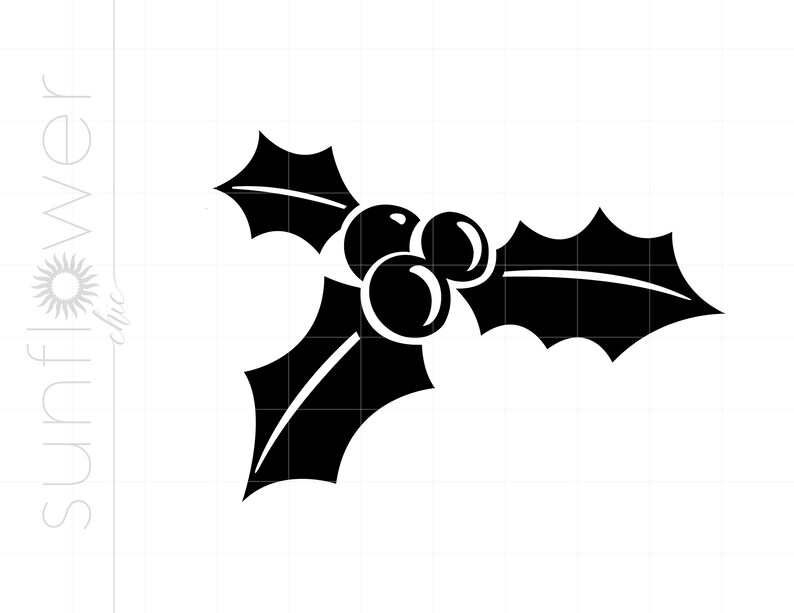 Christmas Holly SVG Christmas Holly Die Cut File Christmas - Etsy