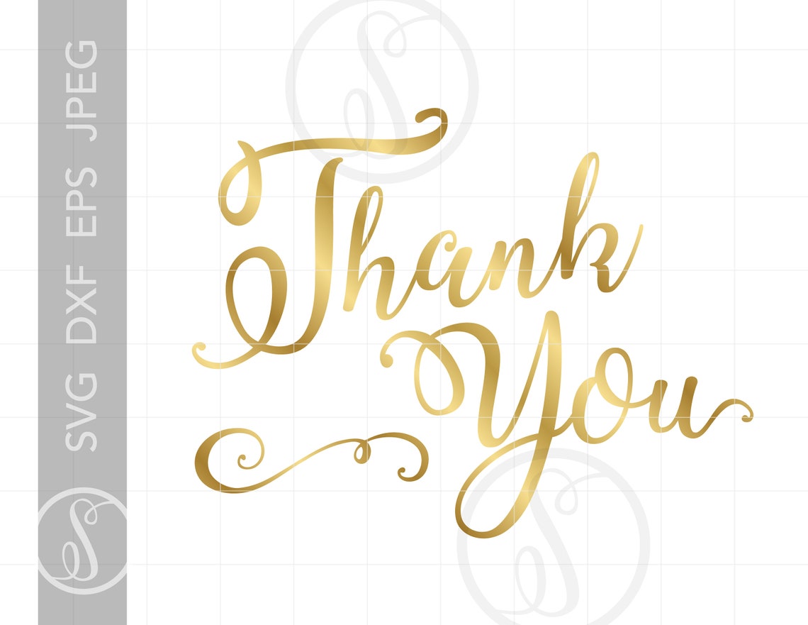Svg or Merci Script signes Or Script Merci Vector fichier | Etsy
