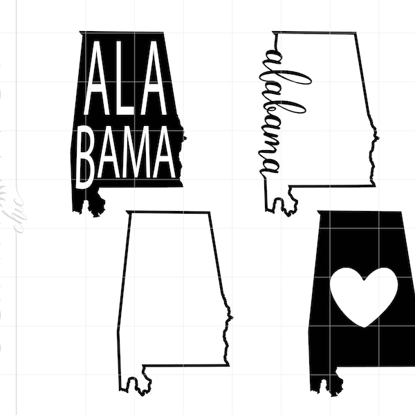 Alabama Svg - Etsy