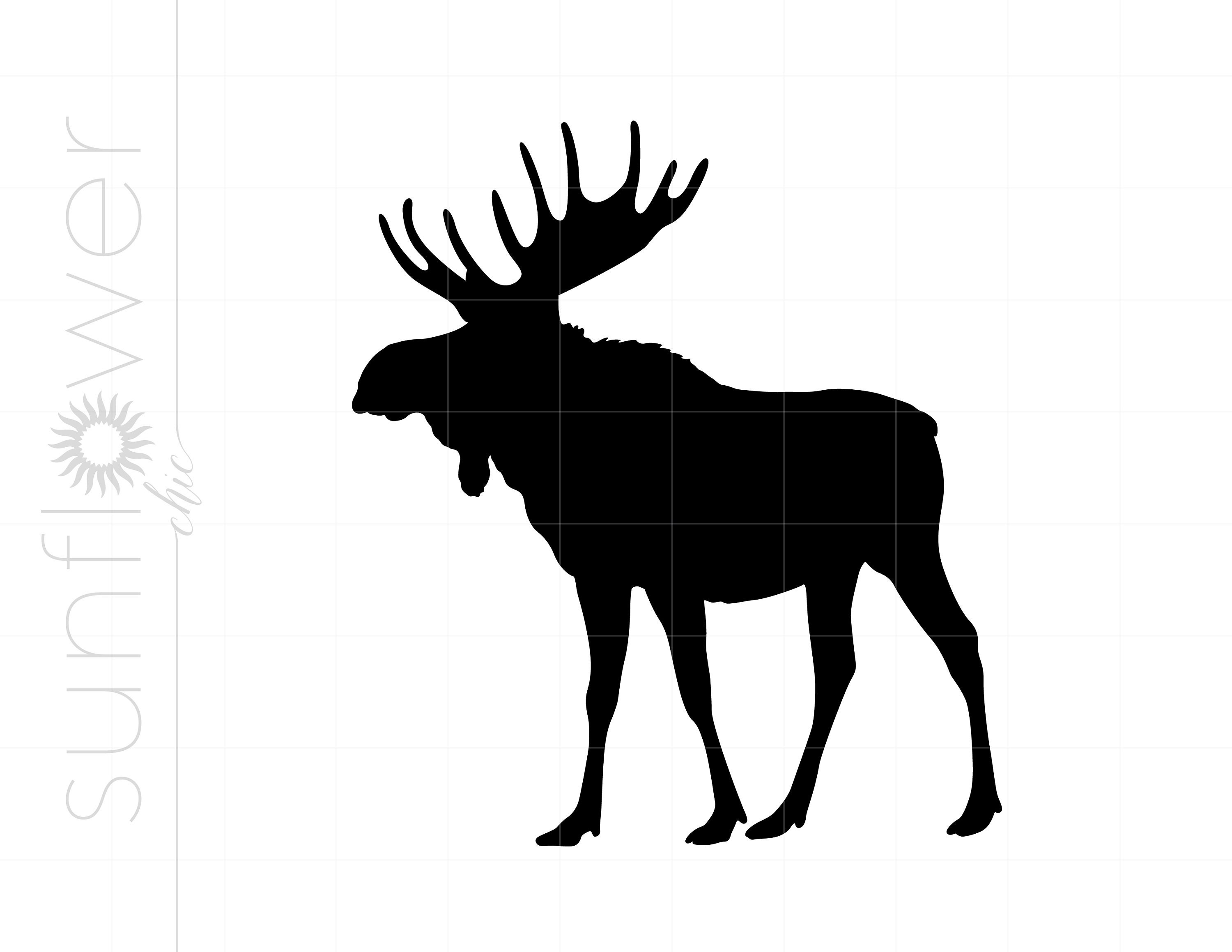 Moose SVG Moose Clipart Moose Silhouette Cut File Full - Etsy