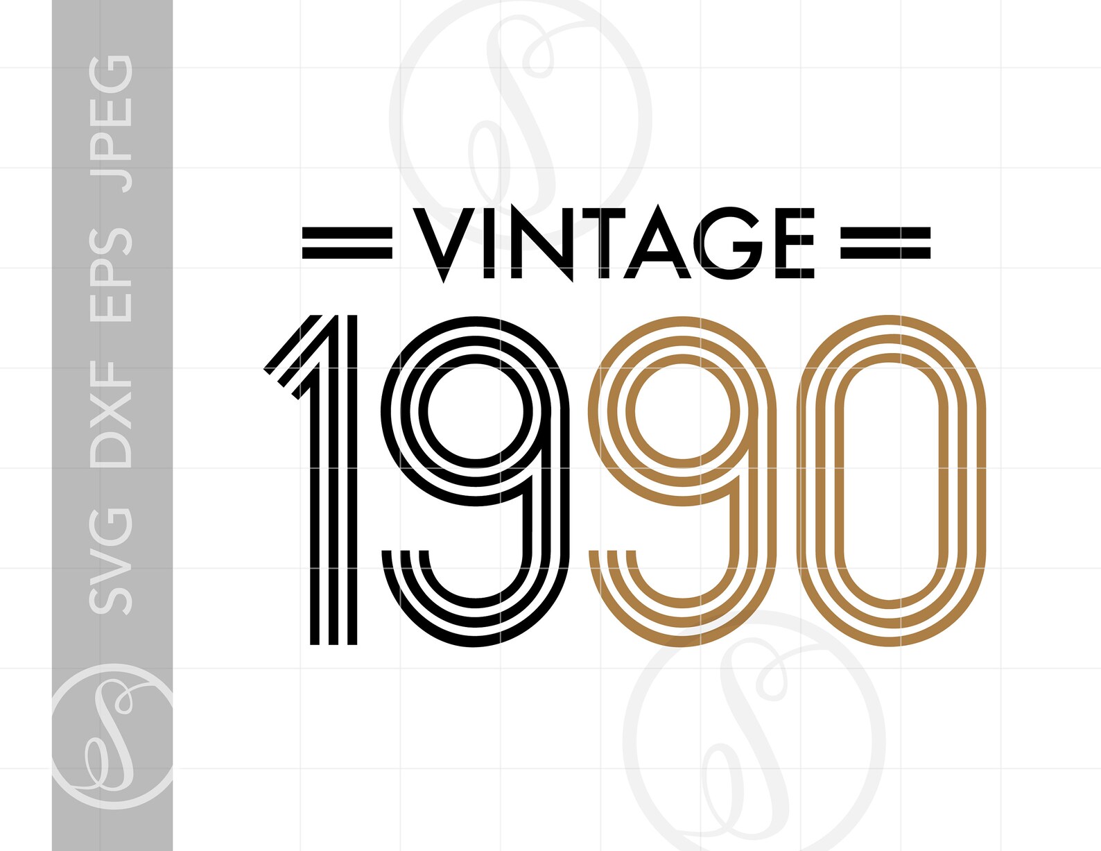 1990 Birthday SVG Vintage 1990 SVG Clipart Vintage 1990 | Etsy