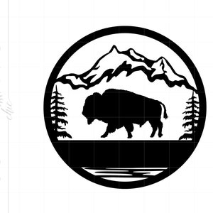 Bison SVG | Buffalo Svg | Bison Mountains Svg Png Download Cut File ...