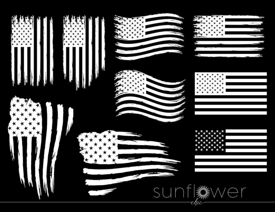 American Flag Svg Download, White US Flag Svg Cut Files, Grunge Flag ...