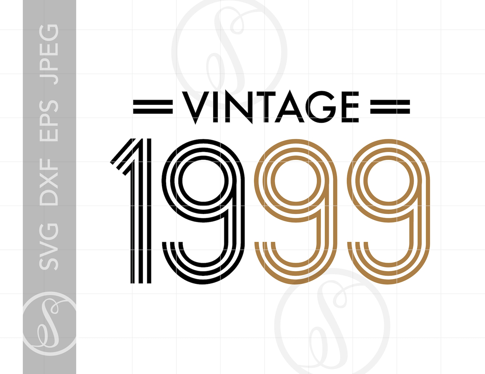 1999 Birthday SVG Vintage 1999 SVG Clipart Vintage 1999 | Etsy