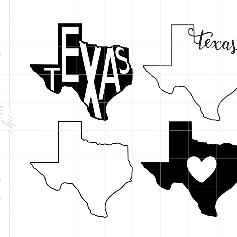 Texas Outline Svg - Etsy