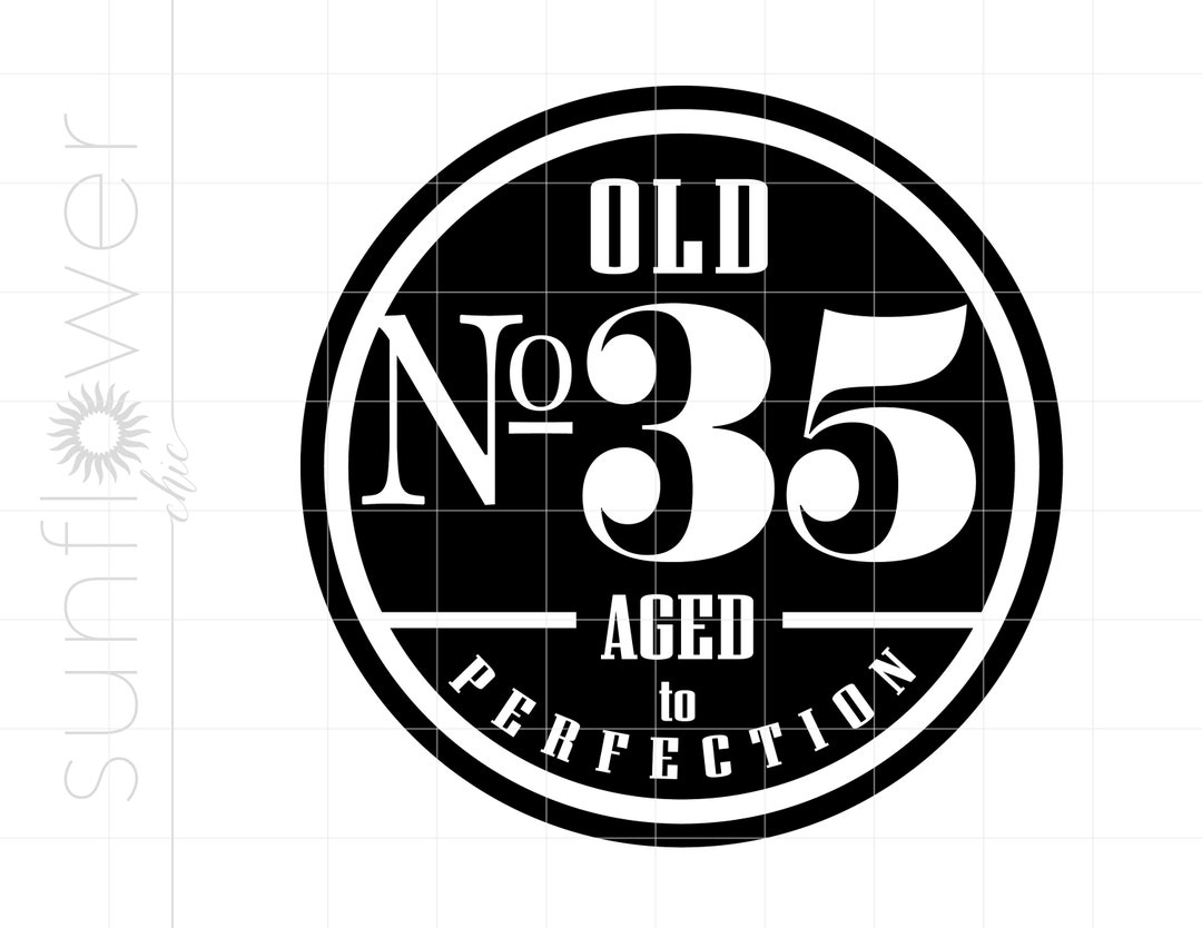 Old Number 35 SVG Clipart, 35th Birthday Cut File for Cricut, Old No ...