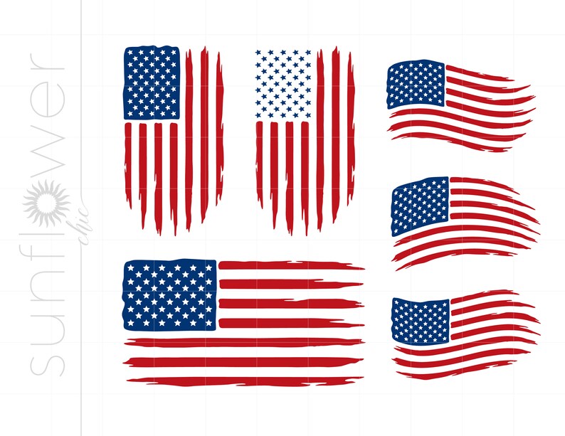 American Flag Svg Distressed US Flag Svg Cut Files - Etsy