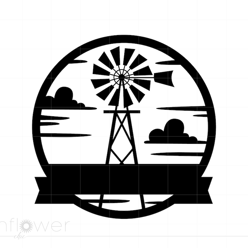 Svg Windmill Name Sign - Etsy