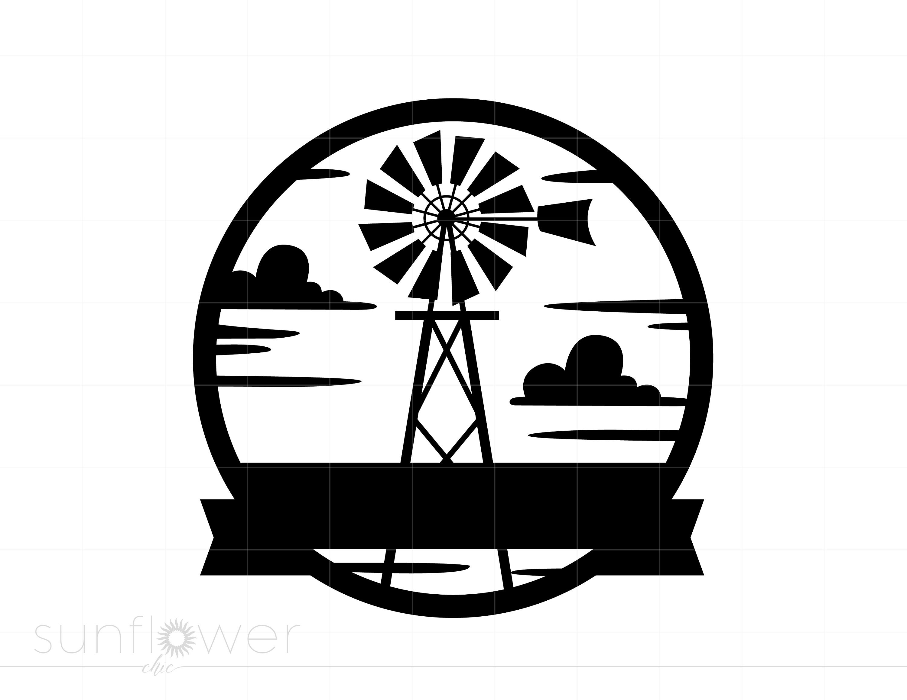Windmill Svg, Windmill Name Plate Monogram Template Svg Jpg Png Dxf ...