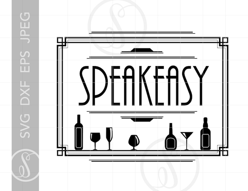 Speakeasy SVG Roaring 20's Clipart Speakeasy - Etsy