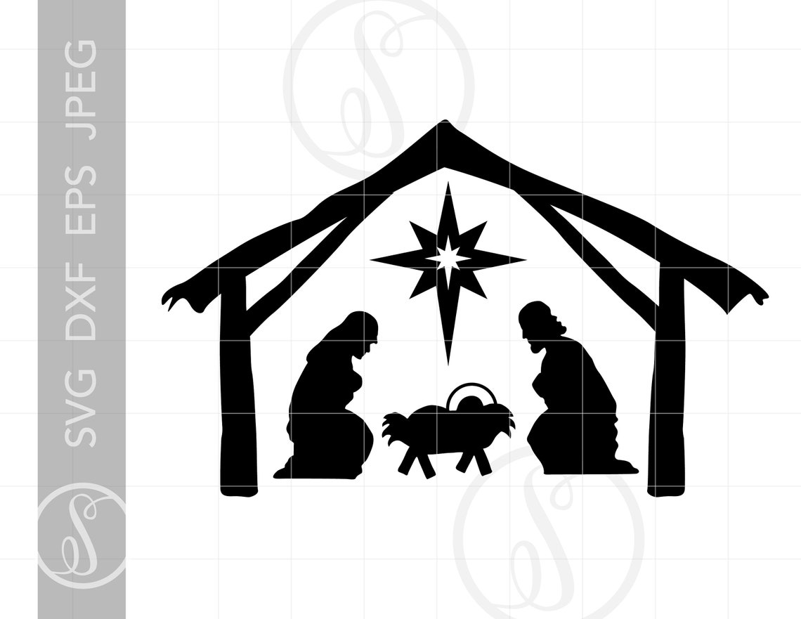 Nativity SVG Nativity Clipart Christmas Nativity | Etsy