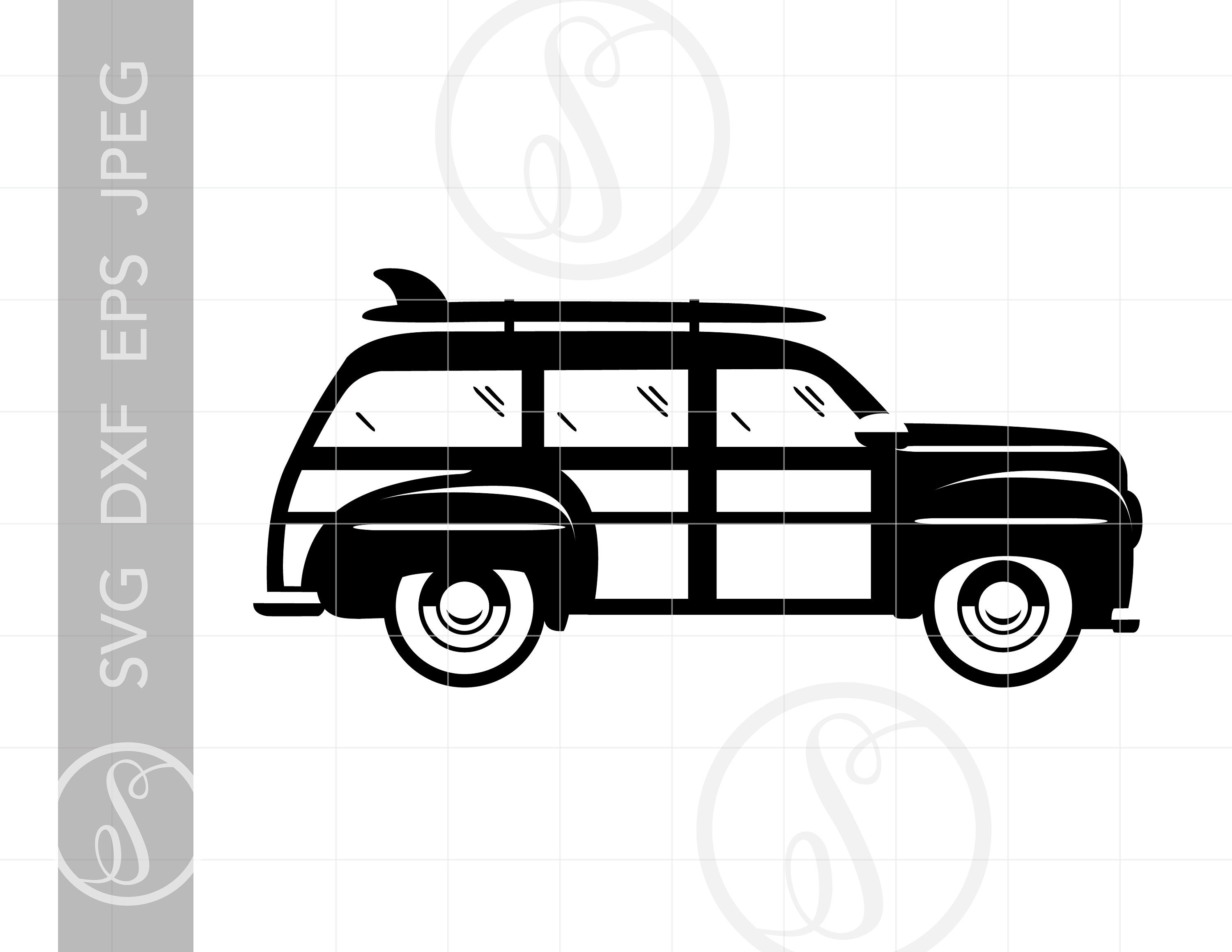 Surf Woody SVG Surf Woody Clipart Surf Woody Silhouette - Etsy Finland