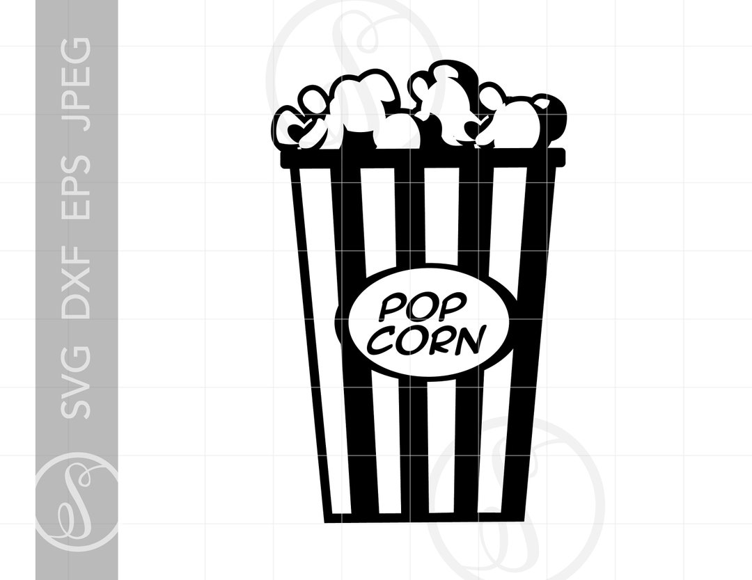 Popcorn SVG | Popcorn Clipart Download | Movie Popcorn Cut File for ...