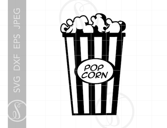 Popcorn SVG Popcorn Clipart Download Movie Popcorn Cut | Etsy