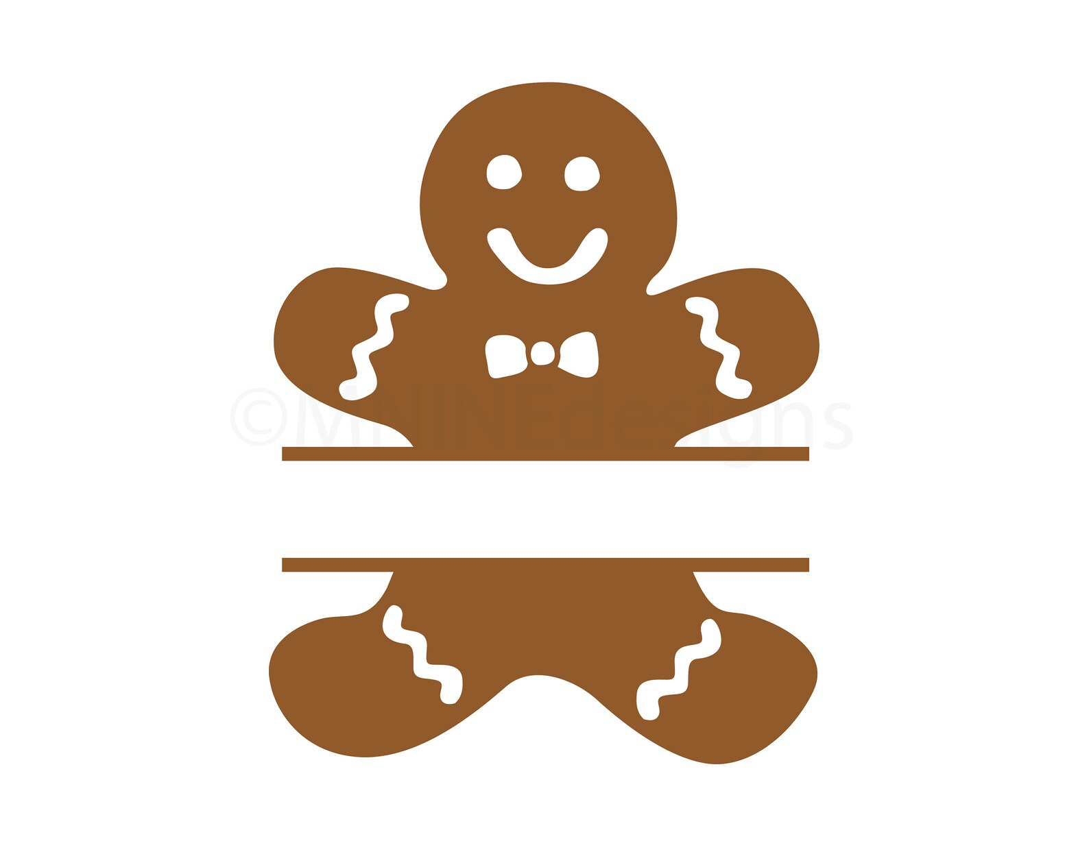 Gingerbread Man Split Frame SVG Gingerbread Cookie Split - Etsy
