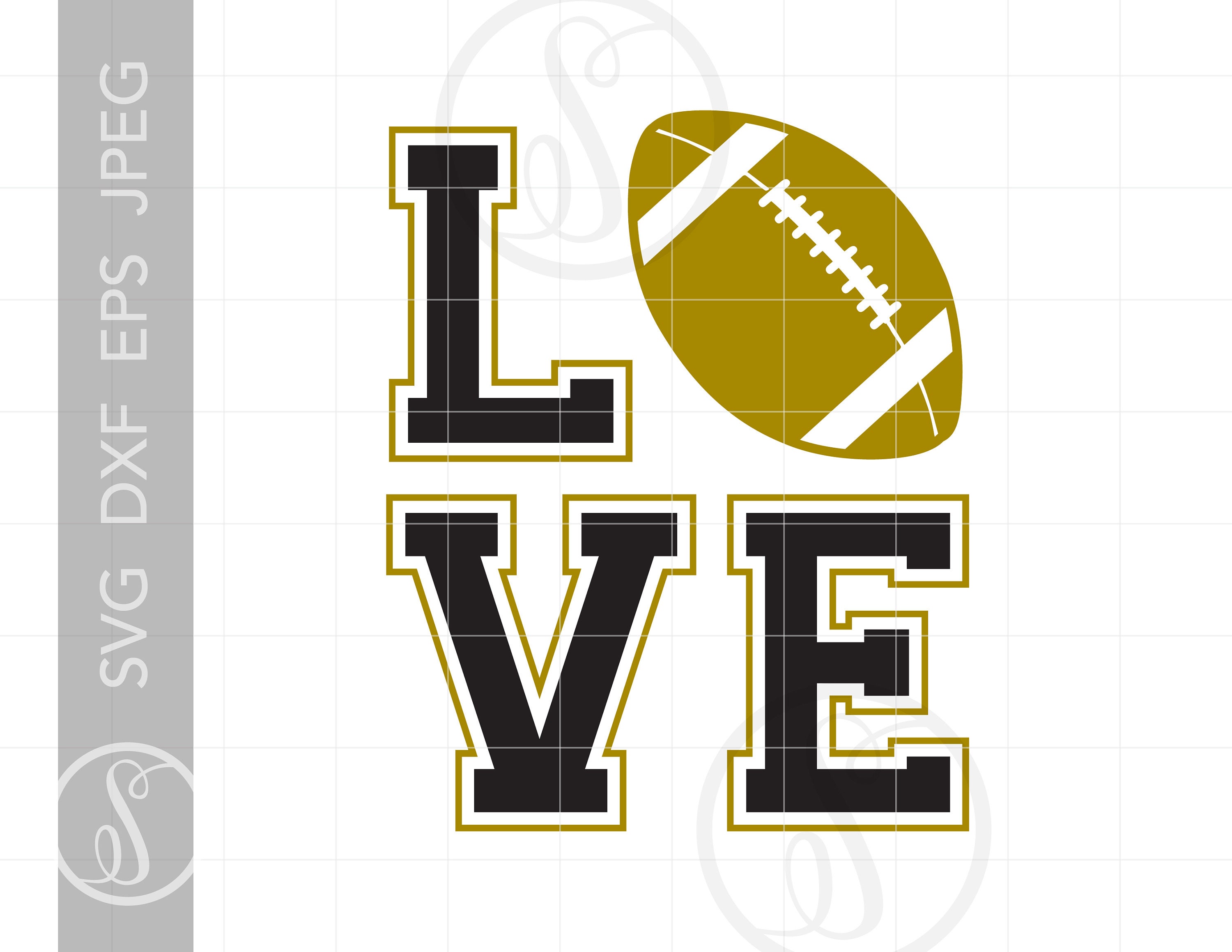 Love Football Svg Cut Files Love Football Png Sports T-shirt | Etsy