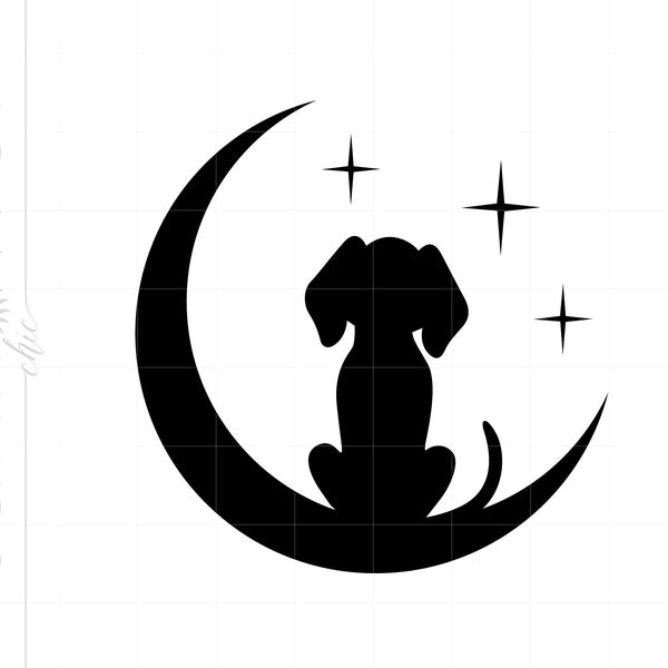 Dog Silhouette Print - Etsy
