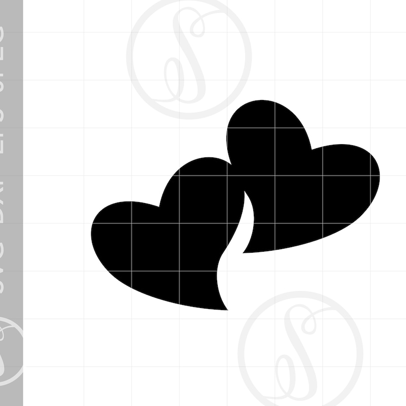 Two Hearts Svg - Etsy