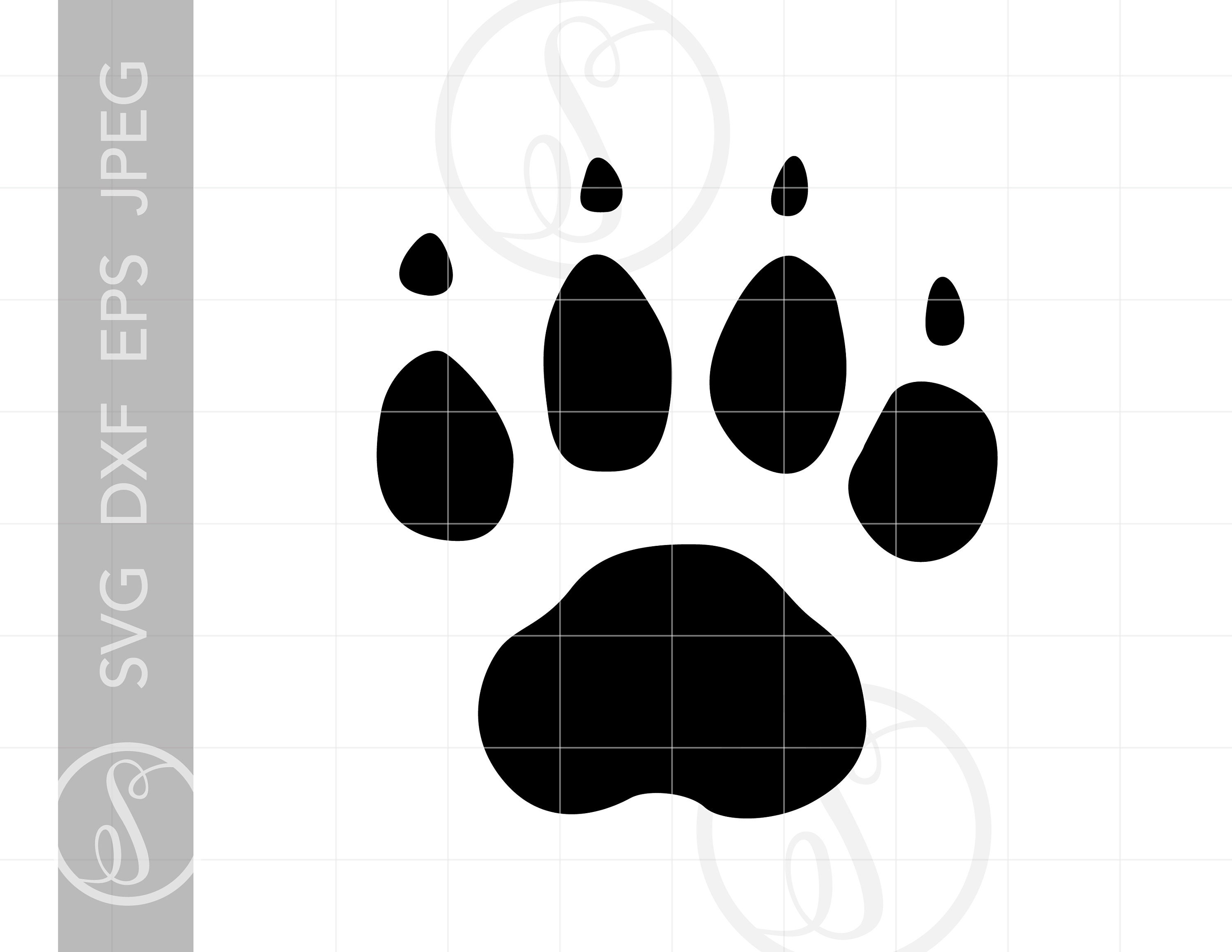 Dog Print SVG Dog Print Clipart Download Dog Print Cut | Etsy
