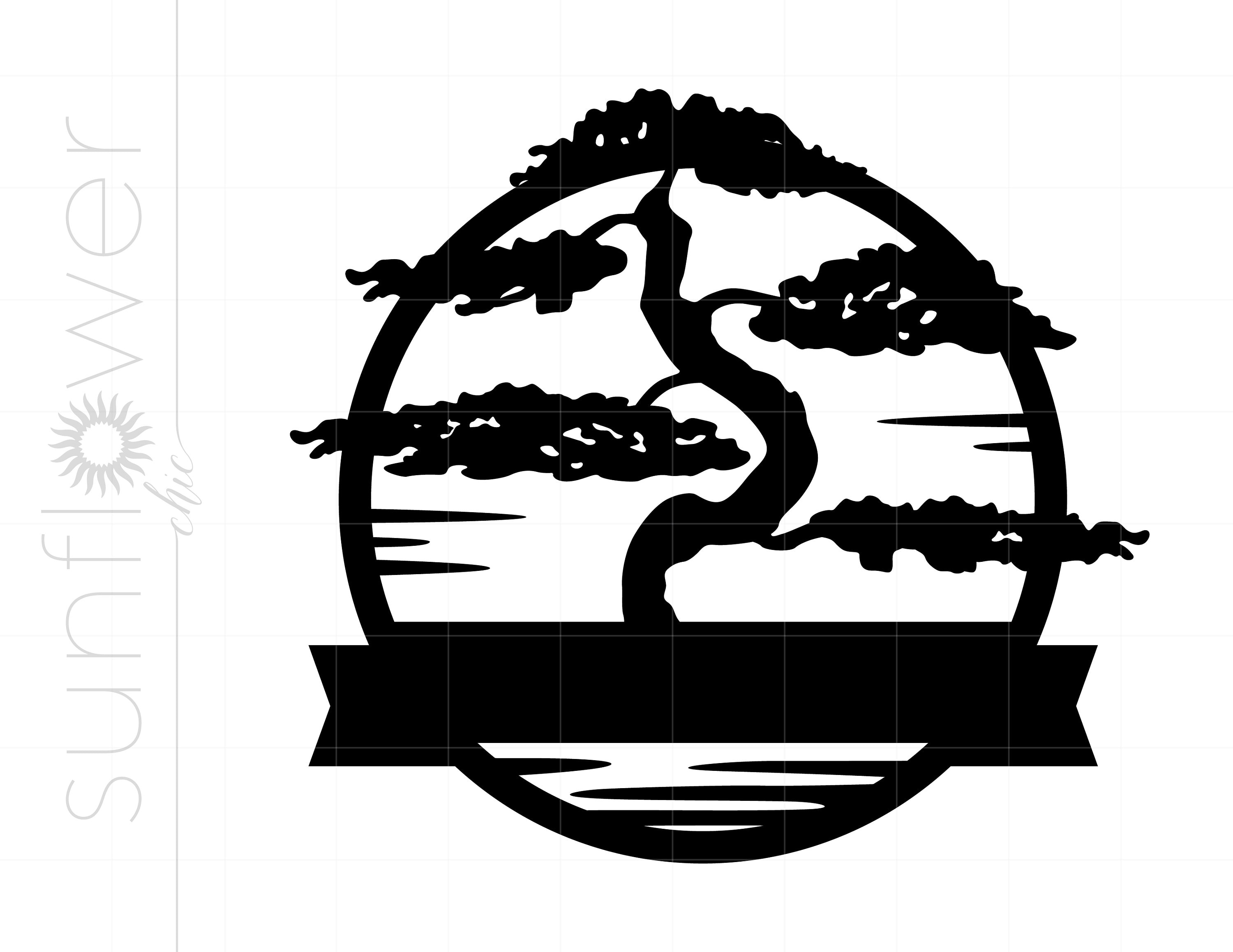 Bonsai Tree Monogram SVG Bonsai Tree Download Bonsai Tree - Etsy Australia