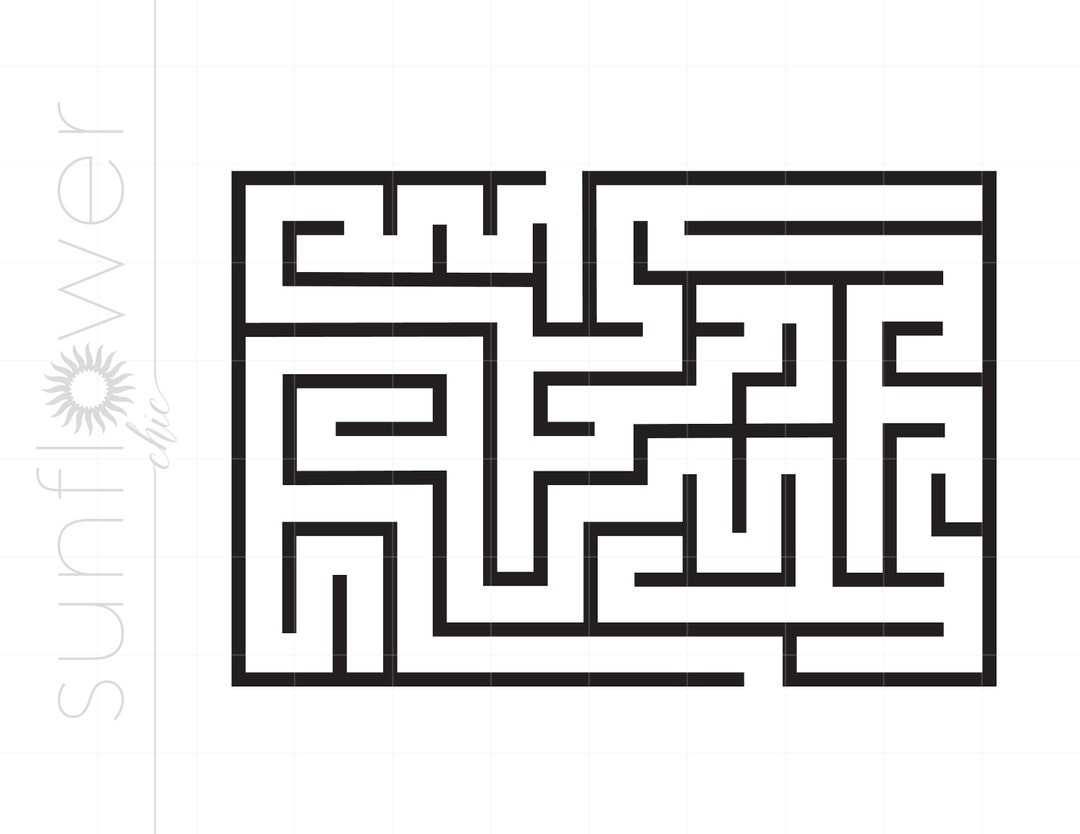Maze SVG Download Vector Maze Clipart Maze Silhouette Cut File Maze Svg ...