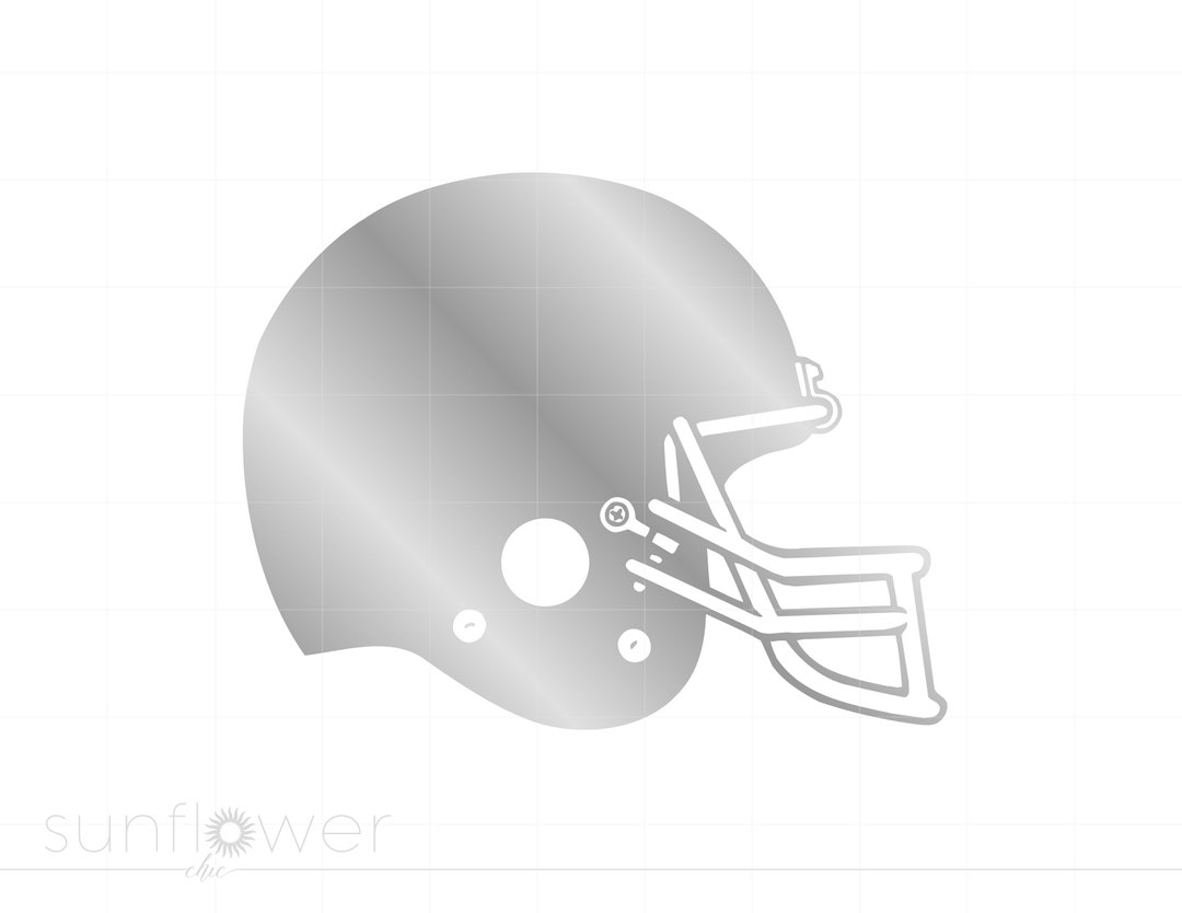 Silver Football Helmet SVG Clipart, Football Party Decorations Svg Jpg ...