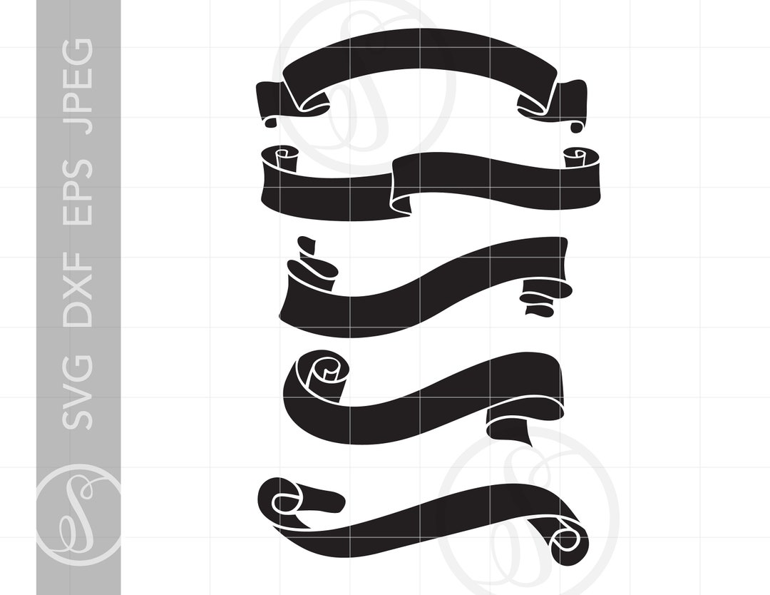 Banner Ribbon Svg Cut File Clipart Downloads | Svg Dxf Pdf Png ...
