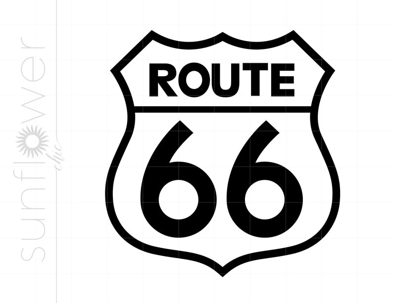 Route 66 Sign SVG Route 66 Sign Clipart Route 66 Sign Cut - Etsy