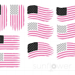 American Flag Svg | Pink 4th of July Svg | Pink US Flag Svg Cut Files ...
